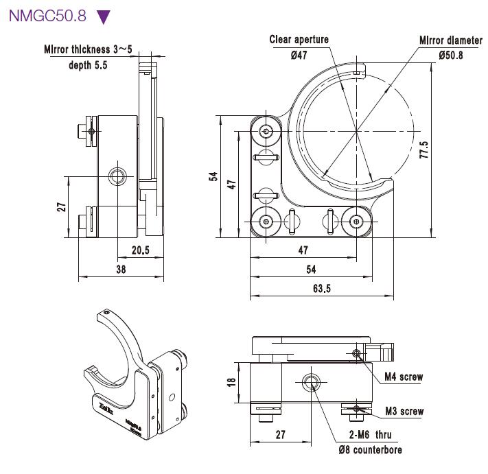 NMGC系列万向偏心型调整架_北京卓立汉光仪器有限公司-光学平台、激光拉曼光谱仪、便携拉曼光谱仪